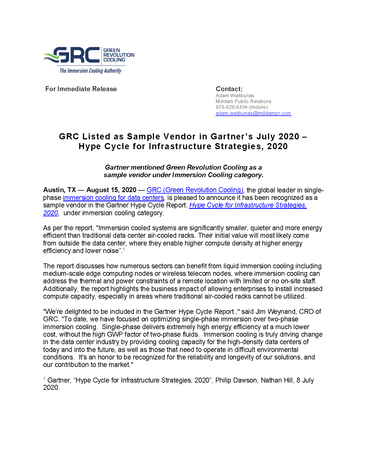 GRC Listed as Sample Vendor in Gartner’s — Hype Cycle for ...