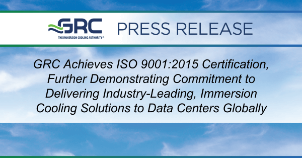 GRC Achieves ISO 9001:2015 Certification, Further Demonstrating ...